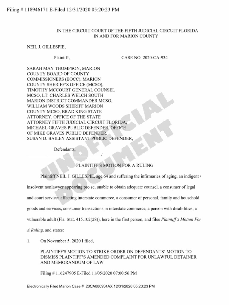 Motion For A Ruling | PDF