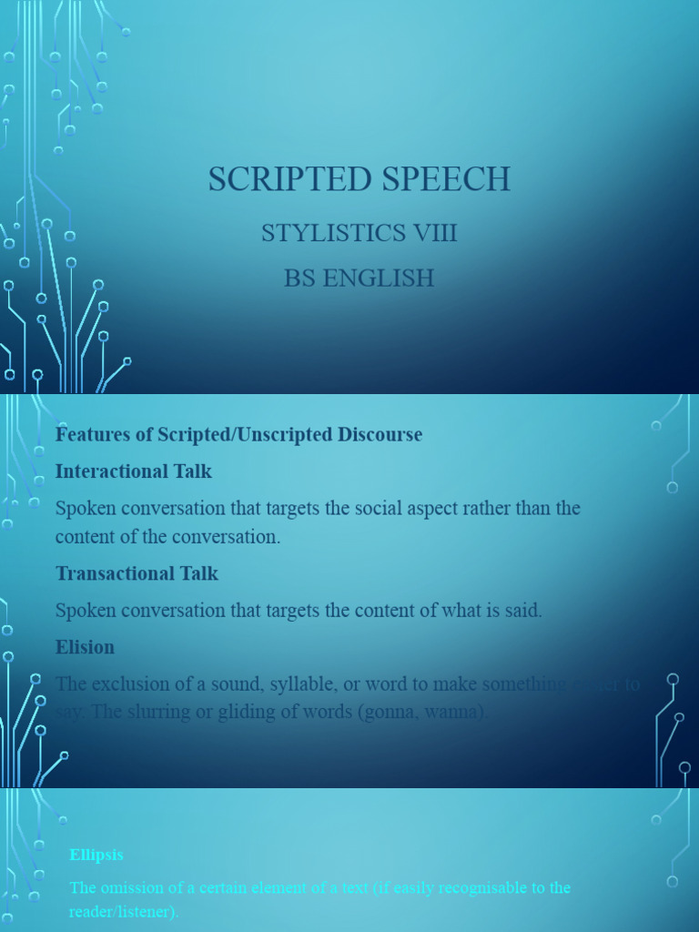 Scripted Speech 2 | PDF | Stress (Linguistics) | Linguistics