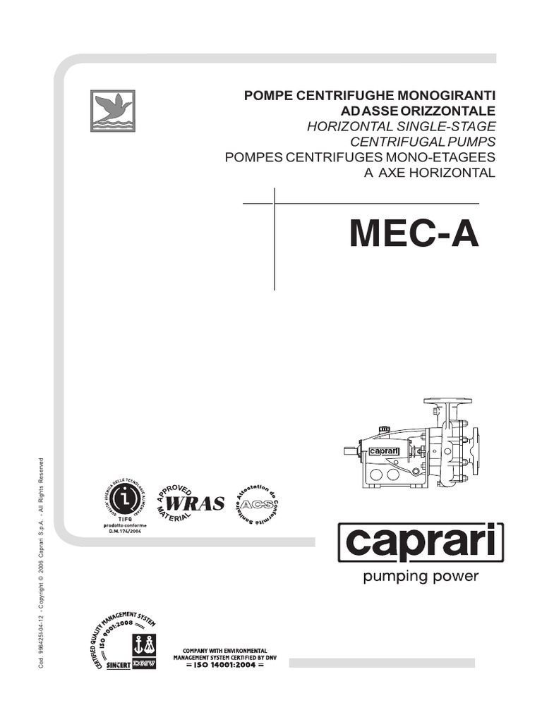 Caprari-MEC-A-Technique | PDF