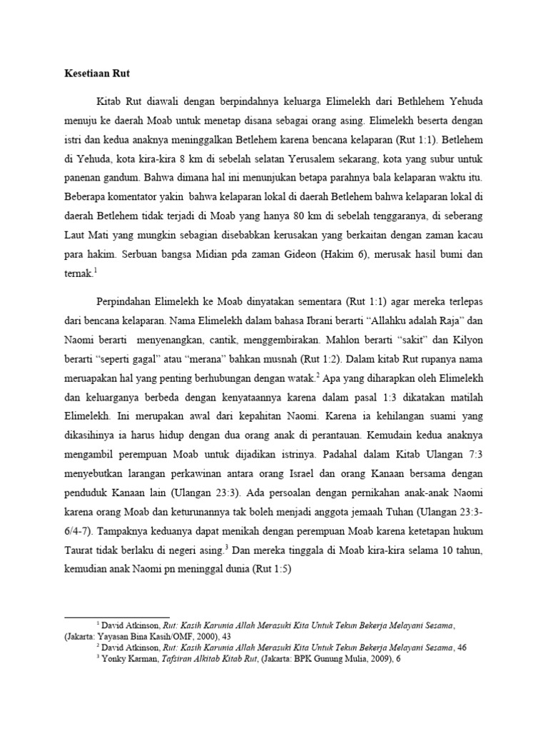 Kesetiaan Rut | PDF