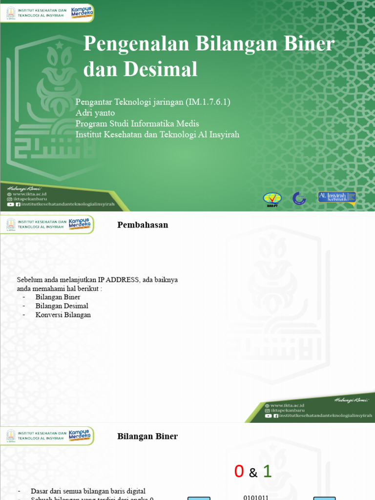 PTJ-Topik6-Bilangan Biner Dan Desimal | PDF | Metode & Bahan Ajar