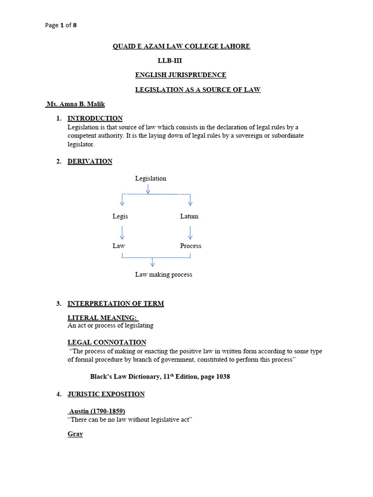 Legislation | PDF | Precedent | Sources Of Law