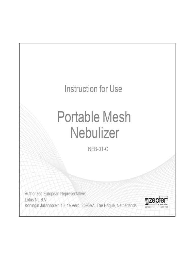 Portable Mesh Nebulizer C User Manual | PDF | Disinfectant | Electrical ...