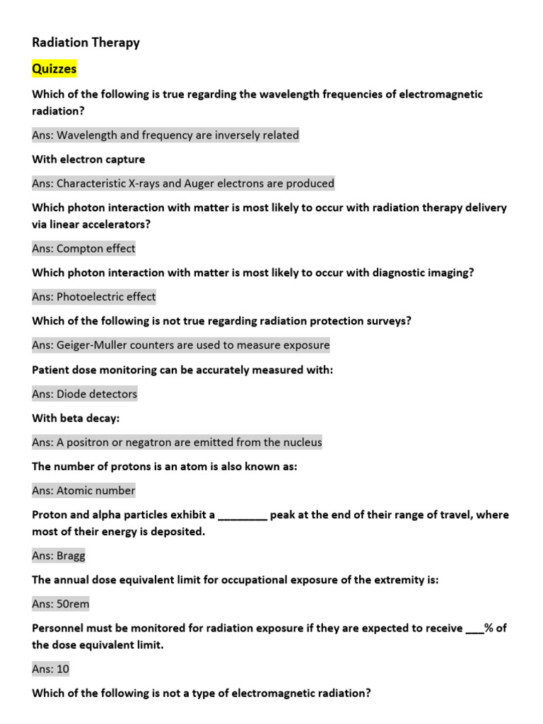 Radiation-Therapy 2 | PDF