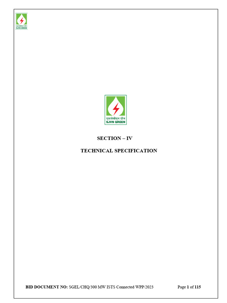 Bid Document Technical Part | PDF | Electric Power Transmission ...