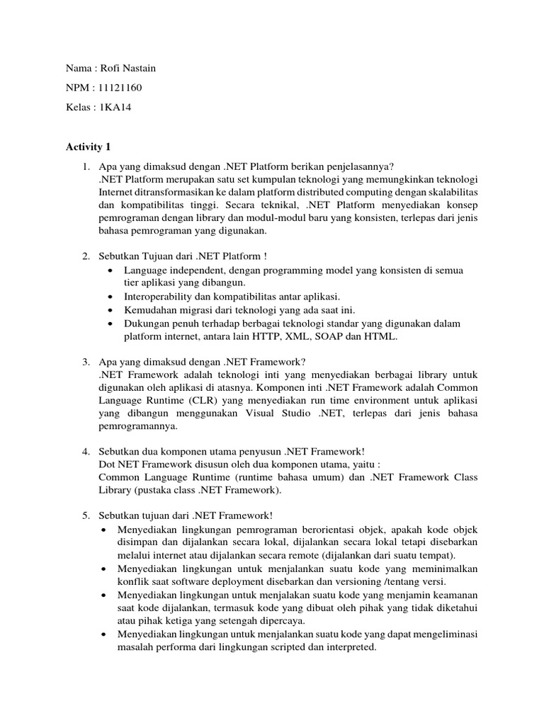 Pert4 - Act1 - Rofi Nastain - 11121160 | PDF