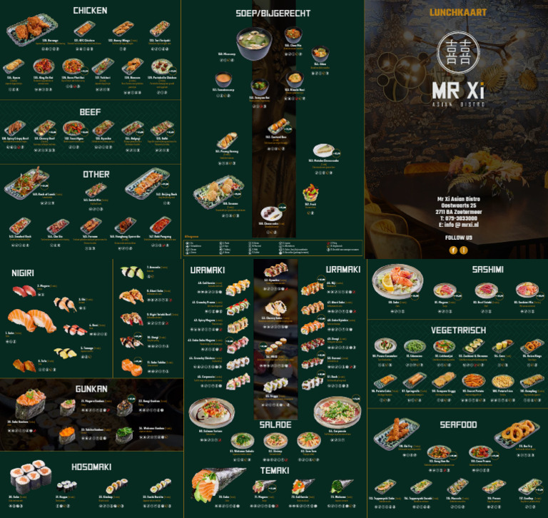 MR Xi Lunch Menu 2022 | PDF