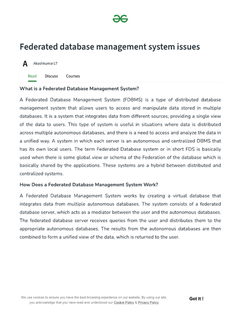 8 Federated Databases | PDF