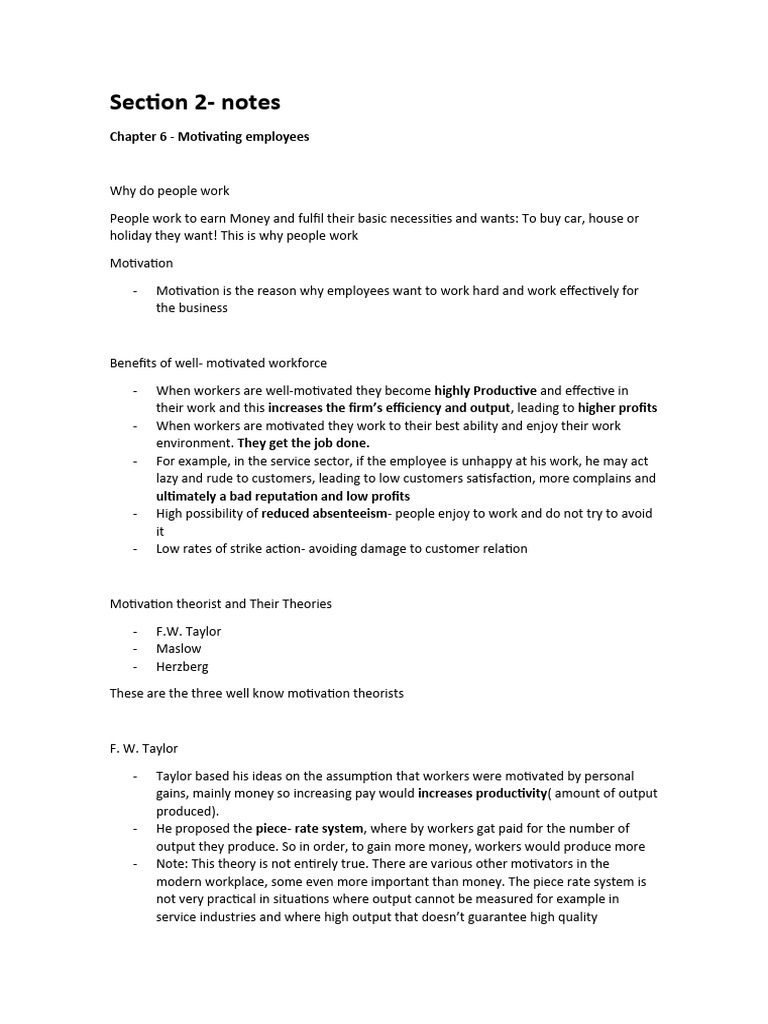 Section 2, Notes | PDF