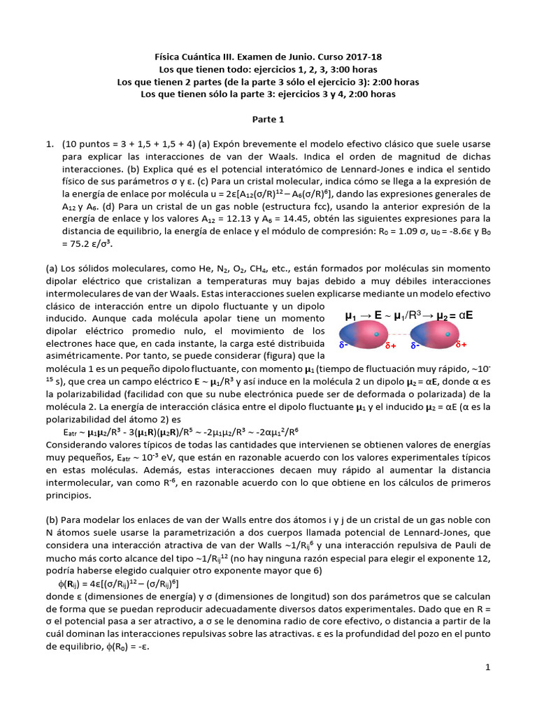 2018 - Final - Junio - Sol | PDF | Magnetismo | Campo magnético