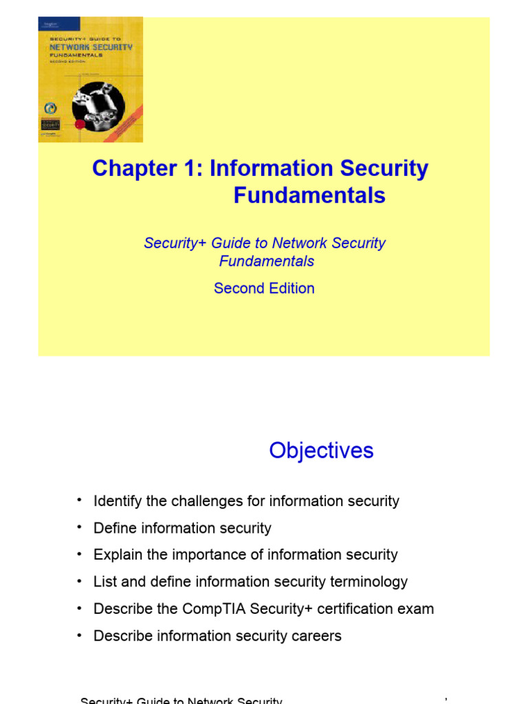 Chapter 1: Information Security Fundamentals | PDF | Information Security | Computer Security