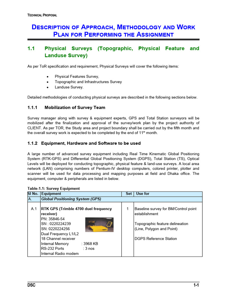 Approach & Methodology of Survey | PDF | Surveying | Geographic ...