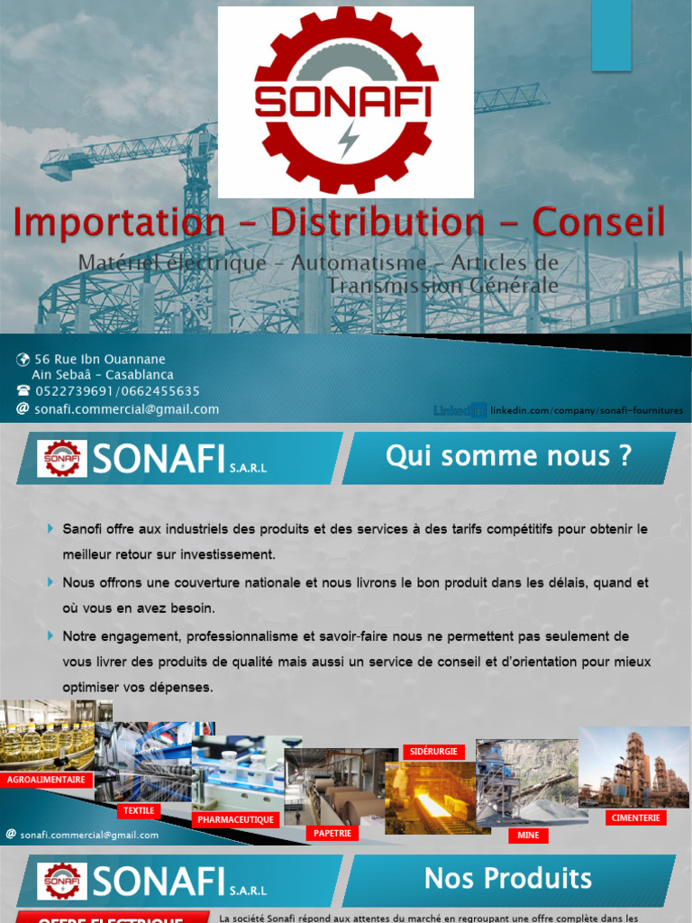 Offre Électrique de Sonafi S.A.R.L | PDF | Interrupteur | Ingénierie ...
