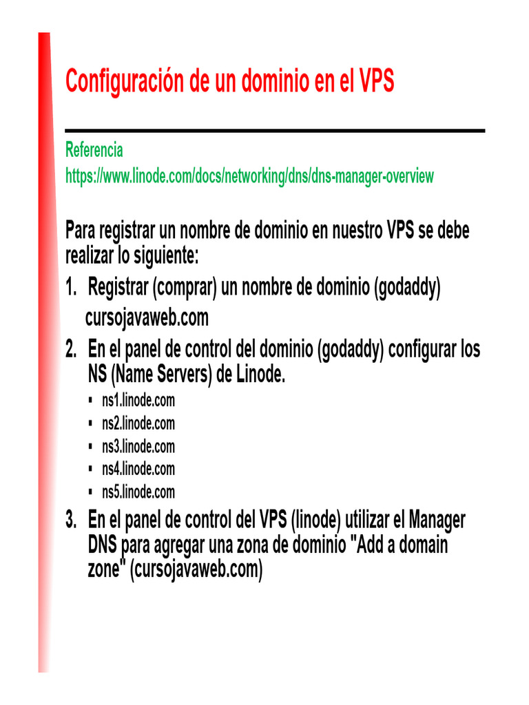 Configuración de Un Dominio en El VPS: Referencia | PDF