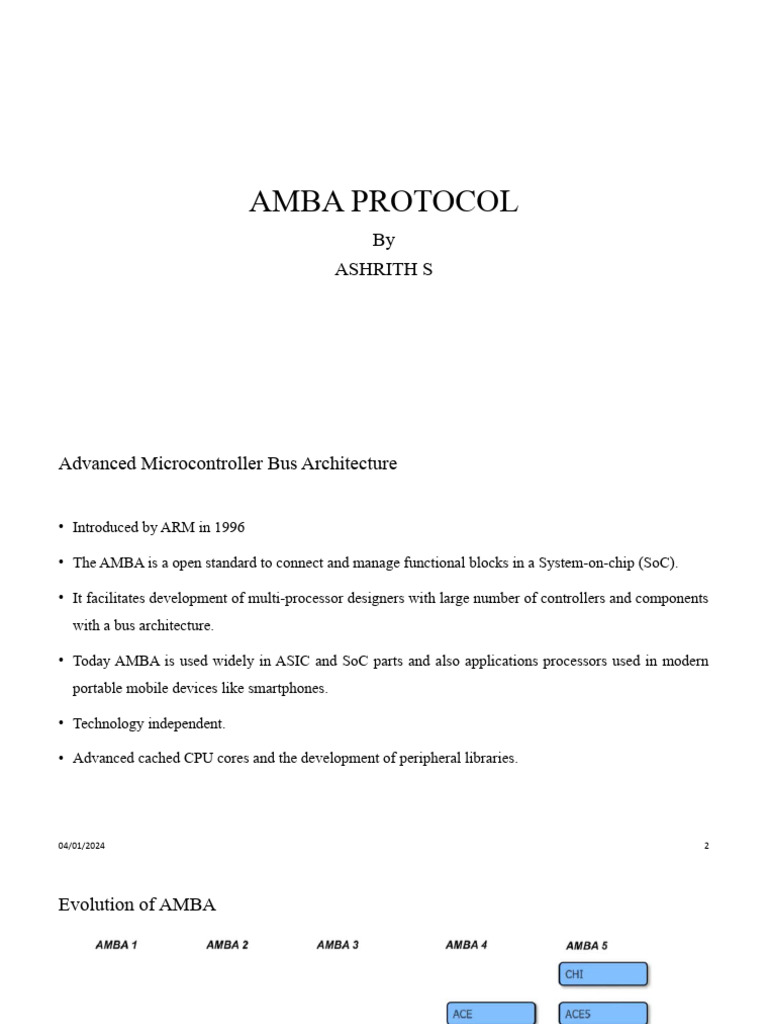 Amba Protocol 1 | PDF