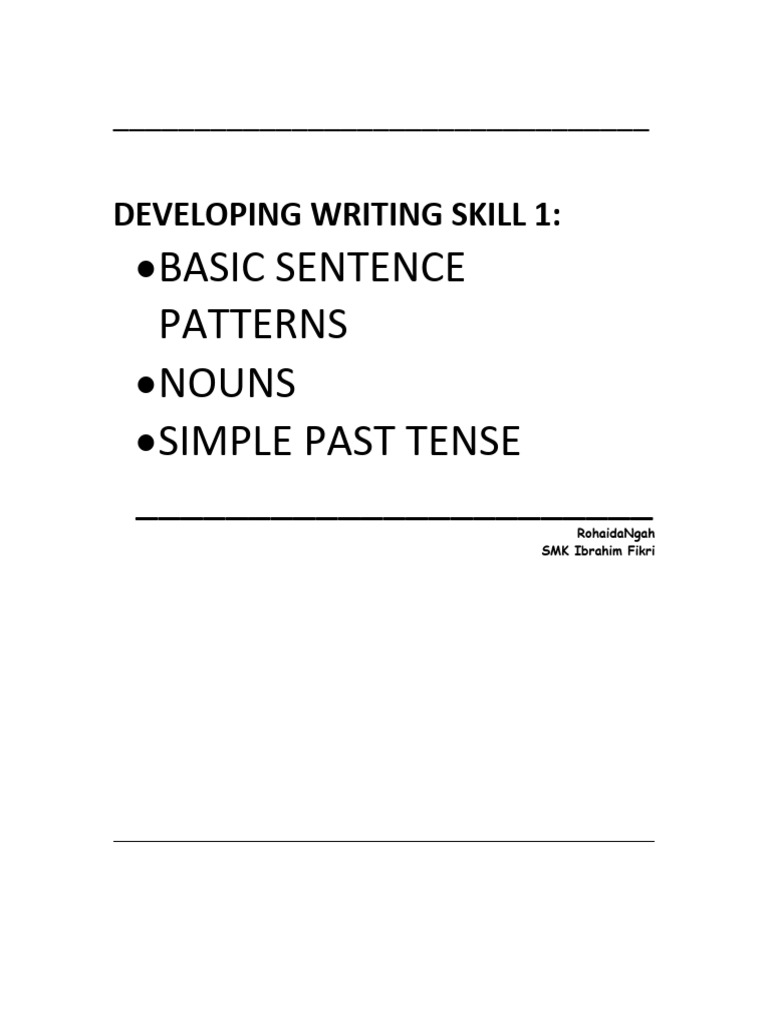 Writing Module 1 | PDF | Subject (Grammar) | Grammatical Tense