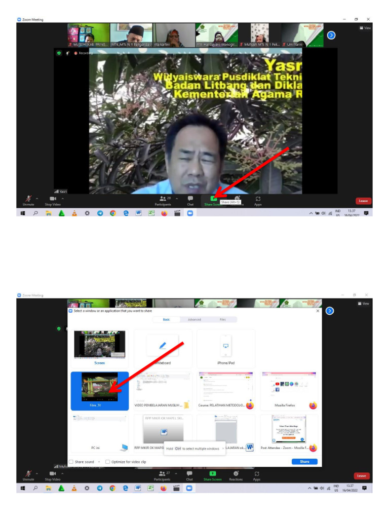 Cara Share Screen Di Zoom Meeting | PDF
