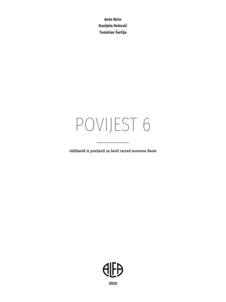 Povijest 6 Udzbenik Iz Povijesti Za Sest | PDF
