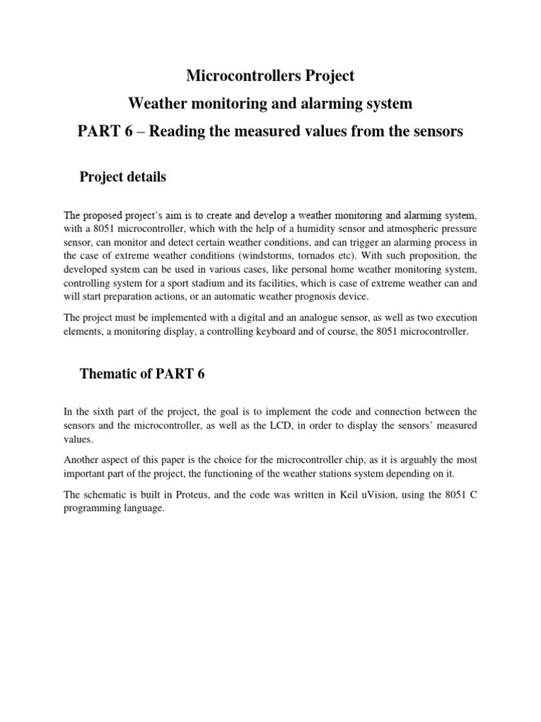 Microcontroller Project Pdf 