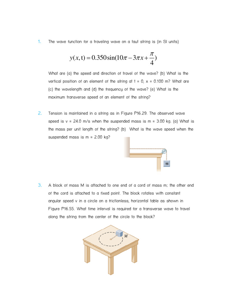 Physics Wave Problems | PDF | Waves | Speed