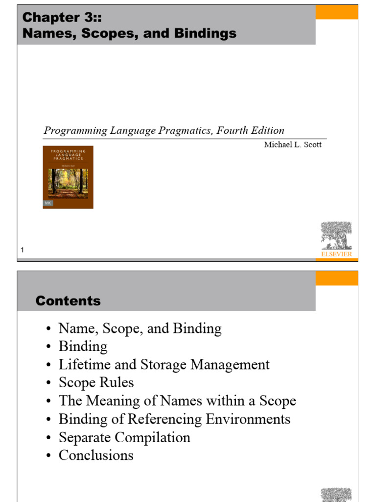Ch03 Names Scopes And Bindings 4e Pdf Scope Computer Science Variable Computer Science 2312