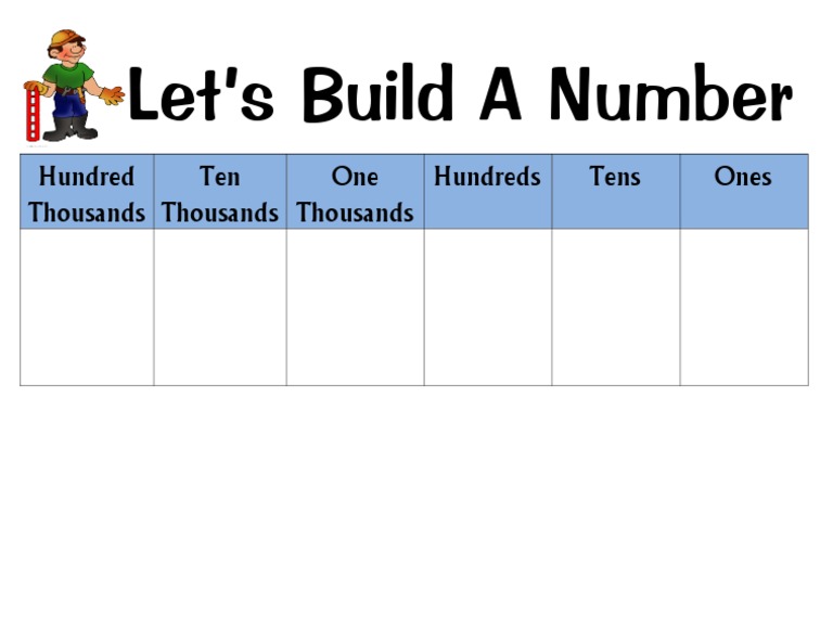 Place Value Build A Number | PDF