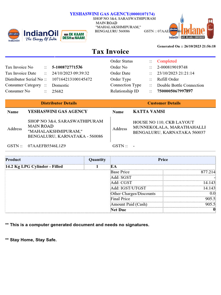 Gas Bill | PDF | Invoice | Payments