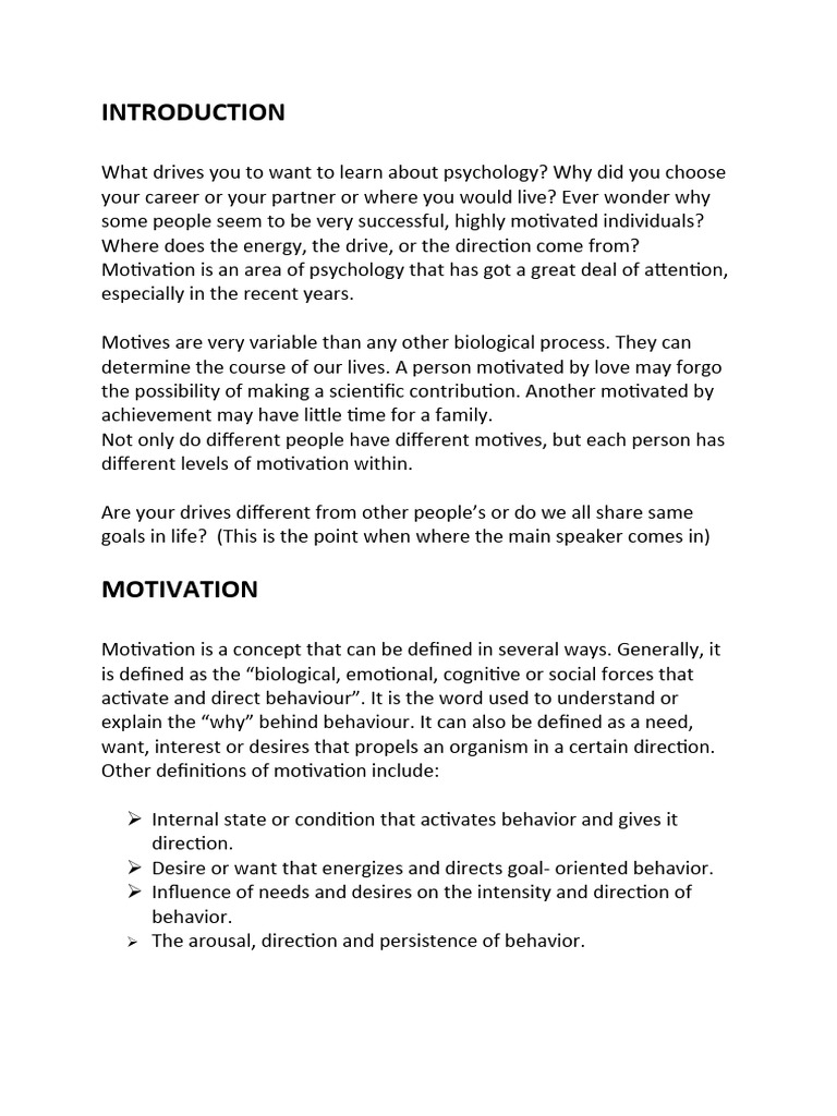 14' Physiological Basis of Motivation | PDF | Motivation | Motivational