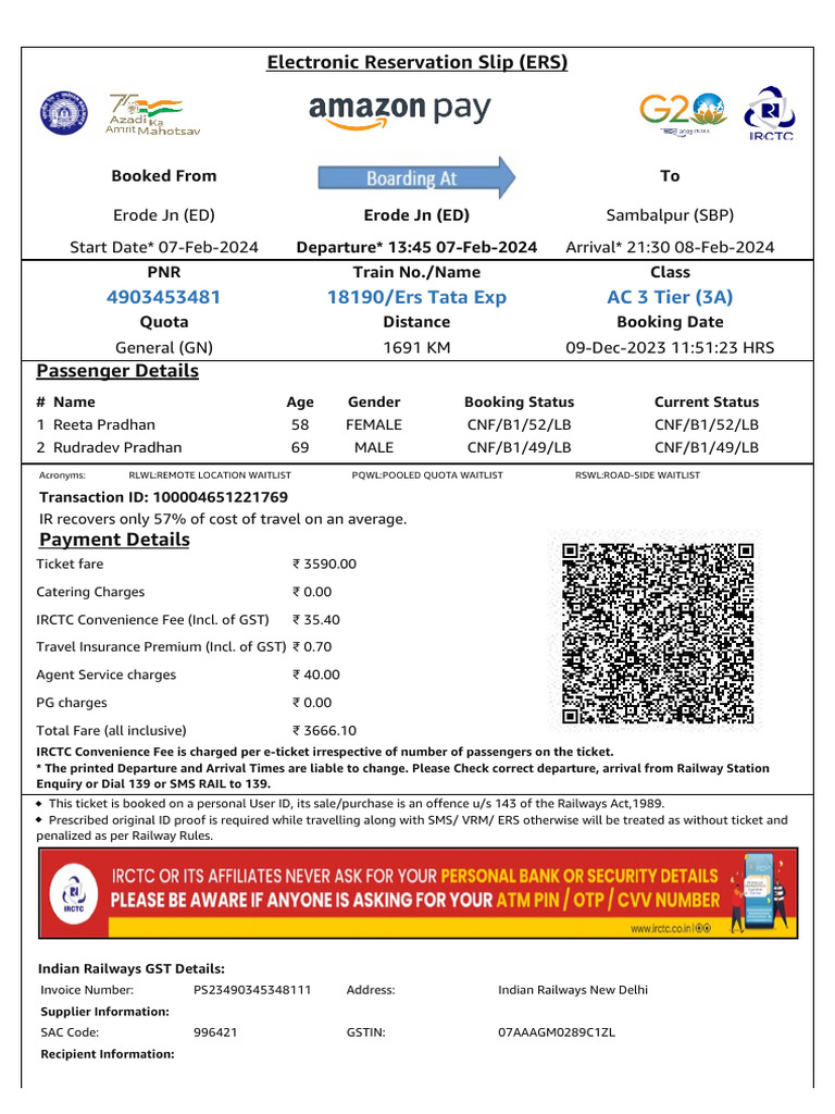 TL Tickets Trains T8C4D3B945F9200231892A100 | PDF | Identity Document | Government
