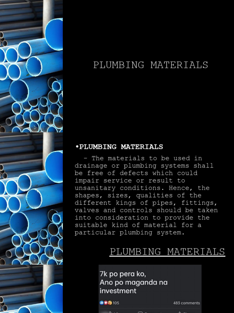 Plumbing Materials Overview and Types | PDF | Pipe (Fluid Conveyance ...