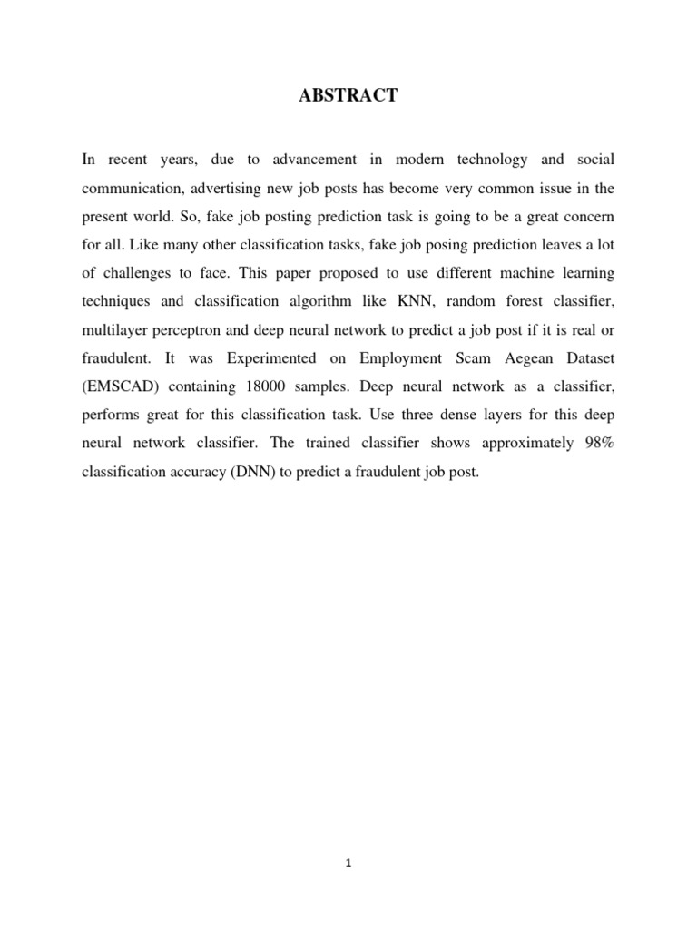 A Comparative Study On Fake Job Post Prediction Using Different Machine Learning Techniques ...