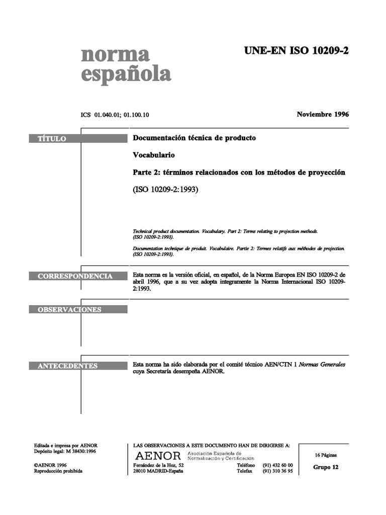UNE-EN - ISO - 10209-2 - 1996 - Vocabulario. Terminos Relaciones Con ...