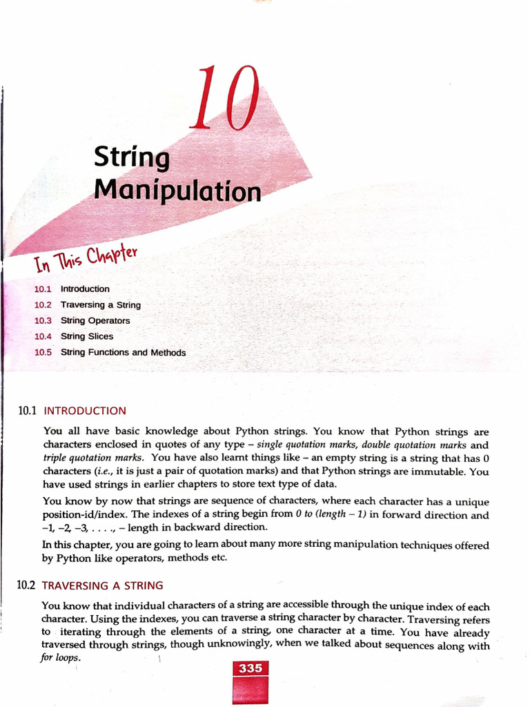 CS XI Ch10 String Manipulation | PDF