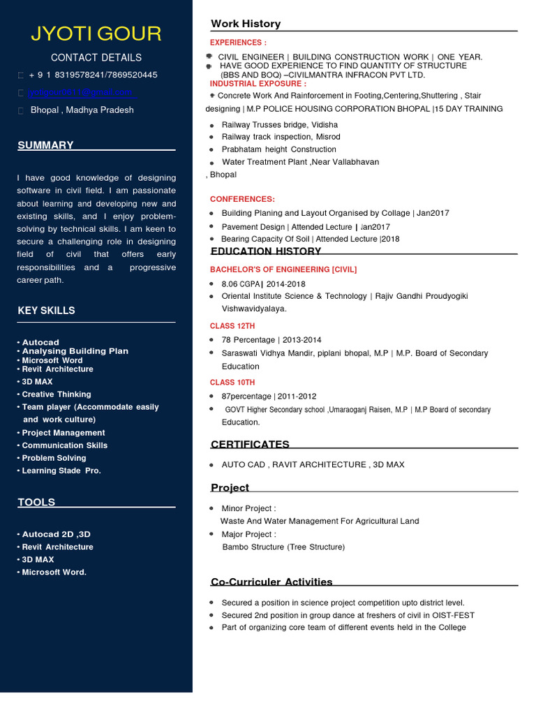 CV Jyoti Gaur | PDF | Engineering