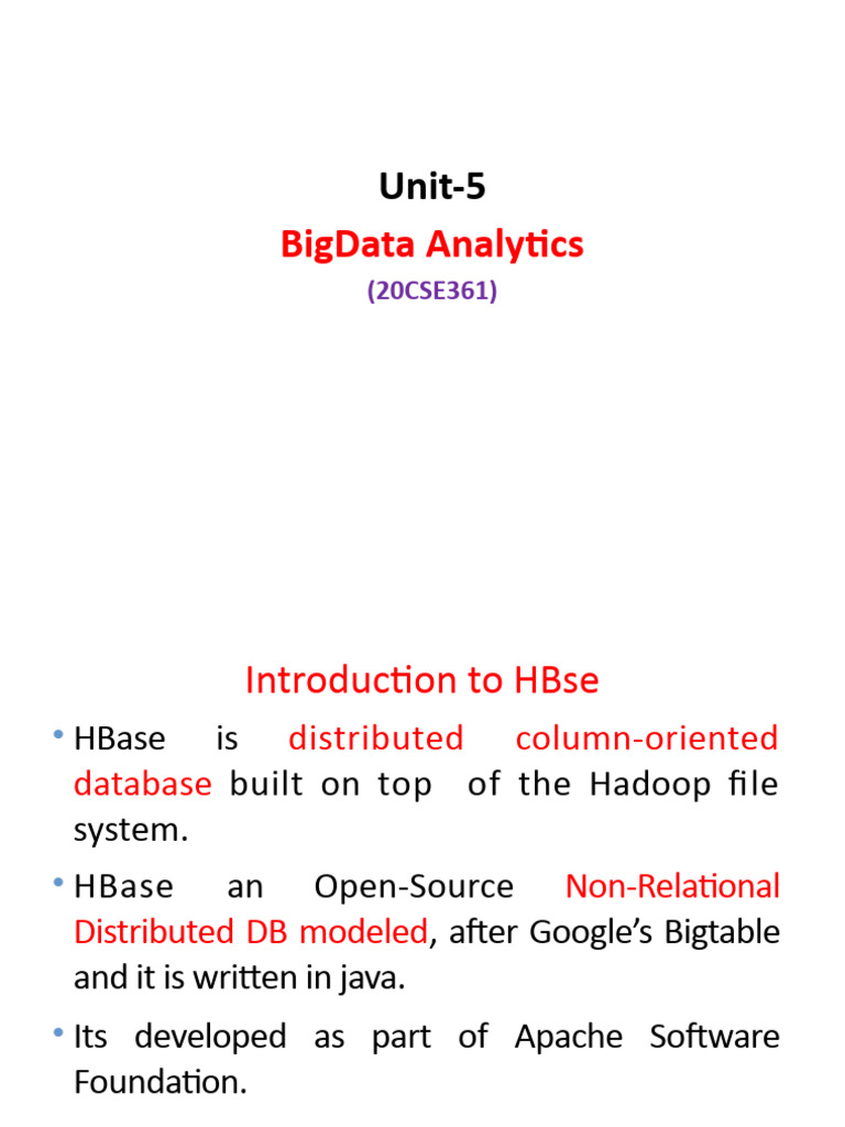 Unit-5 BDA | PDF | Apache Spark | Apache Hadoop Unit-5 BDA | PDF | Apache Spark | Apache Hadoop