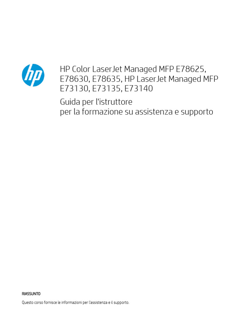 Instructor_Guide HP Color LaserJet Managed MFP E78625, E78630, E78635 ...
