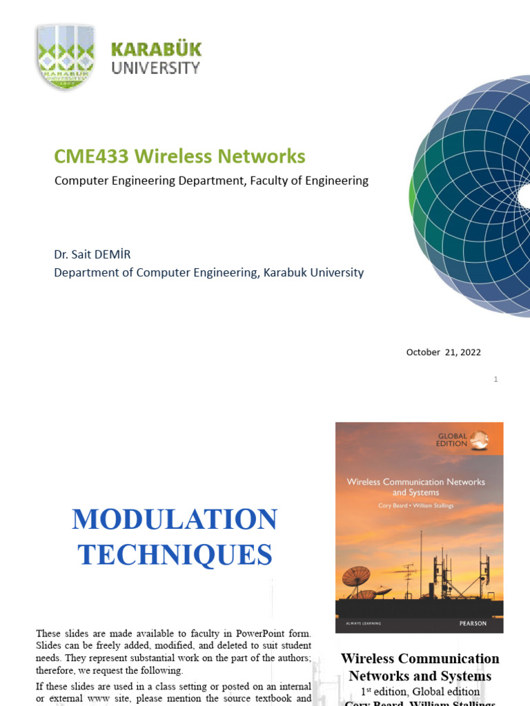 CPE413 - Week - 4 - Wireless Communication | PDF