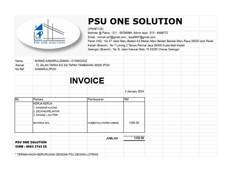Invoice 2024 - Sheet1 | PDF