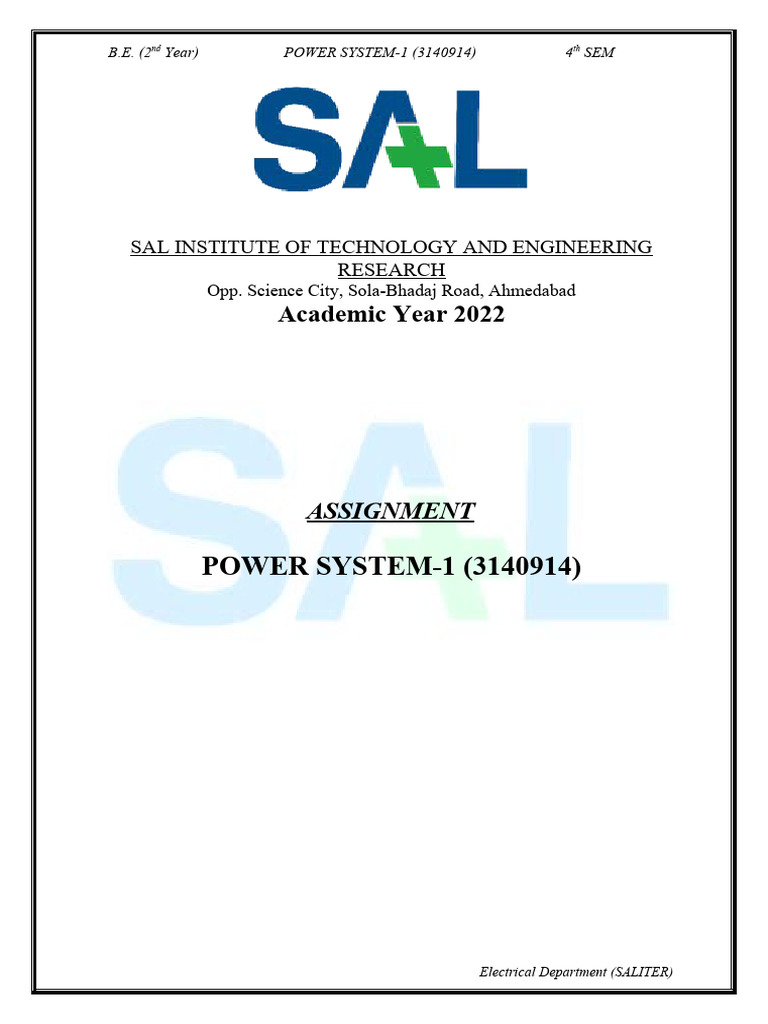 Assignment Ps1 3140914 Pdf Electrical Substation Power Station