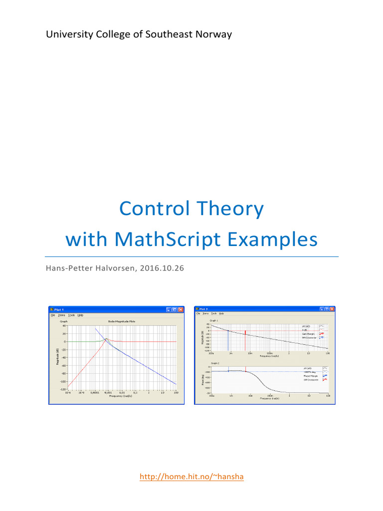 Control Theory With MathScript Examples | PDF | Matrix (Mathematics ...