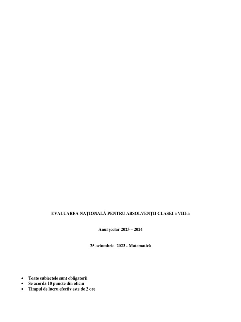 Simulare Oct2023 Scoala | PDF