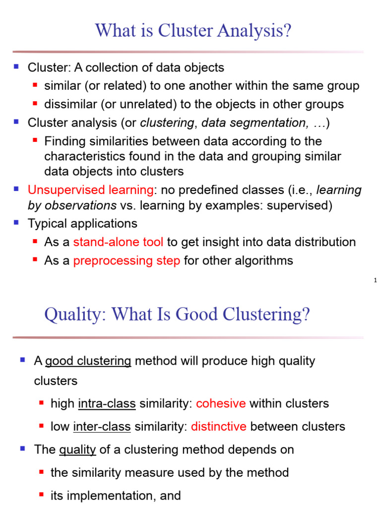 Clustering | PDF