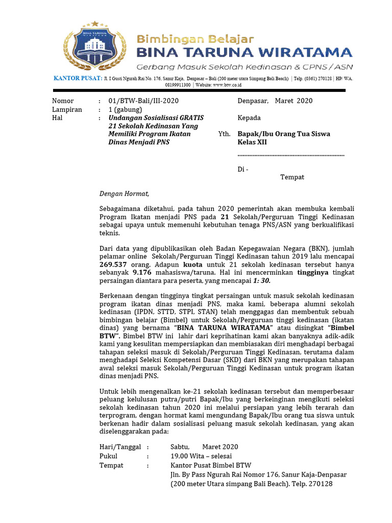 Surat Ke Orang Tua Versi Final | PDF