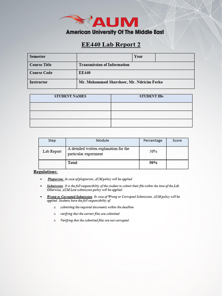 Ee440 Lab2 | PDF
