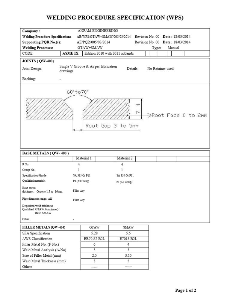WPS-03-2014 | PDF | Materials | Industrial Processes