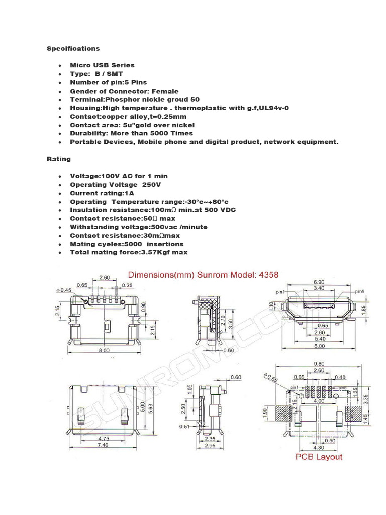 micro usb specification | PDF
