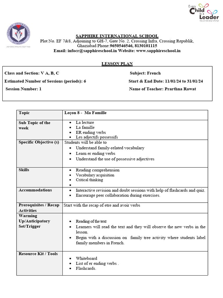 LP - Grade V - JAN - FRENCH | Download Free PDF | Grammatical ...