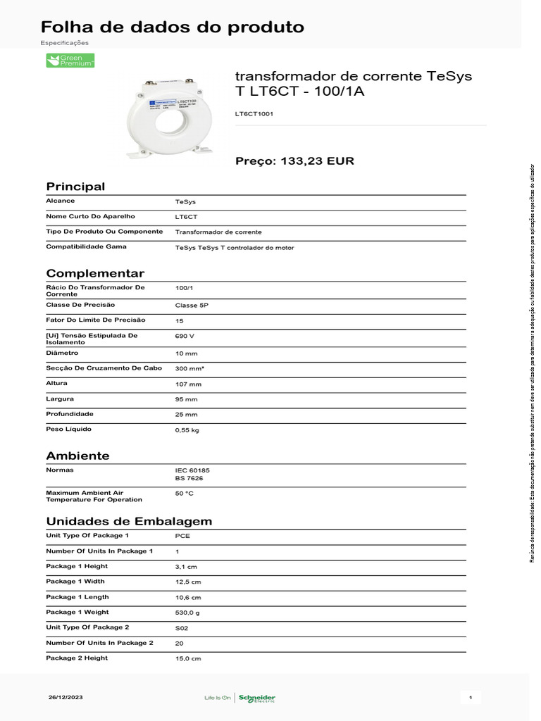 Schneider Electric - TeSys-LT6 - LT6CT1001 | PDF