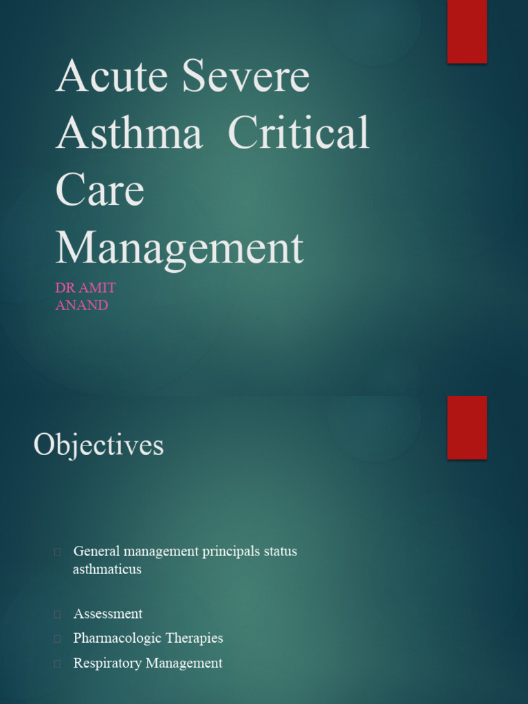 Status Asthmaticus Management Guide | PDF | Asthma | Clinical Medicine