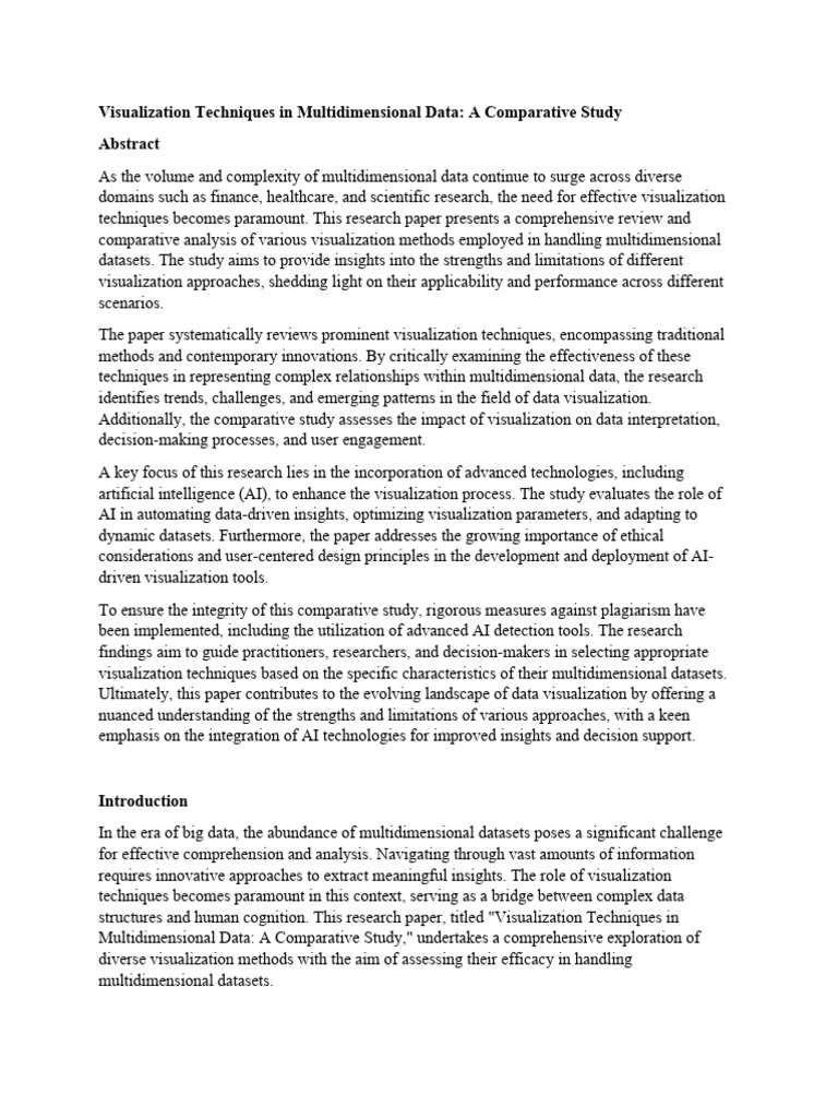 Chapter 65 Visualization Techniques In Multidimensional Data Pdf